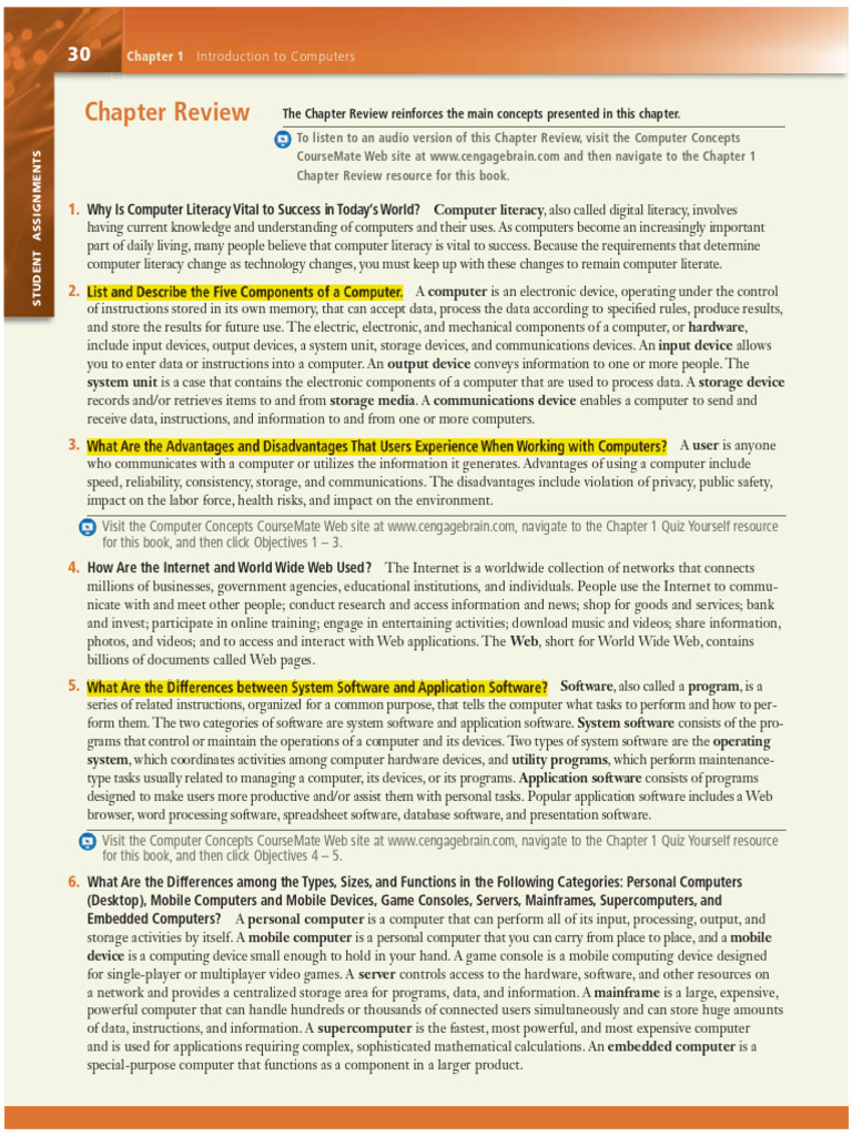 Chapter One (Questions) | PDF