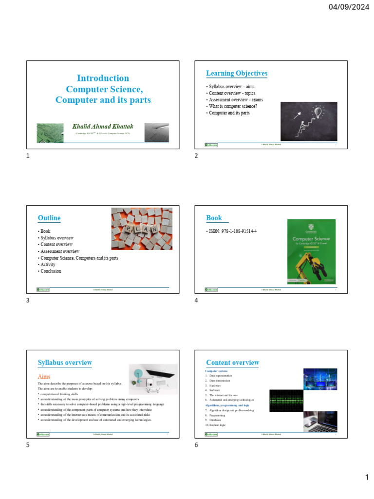 Chapter 1 - 1.0 - Student - 6 Slides Per Page | PDF