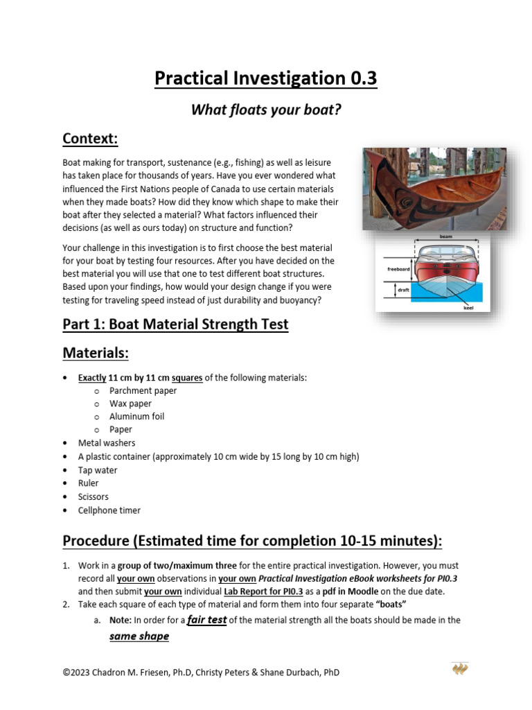 PI0.3 Whatfloatsurboat | PDF | Boats | Science & Mathematics