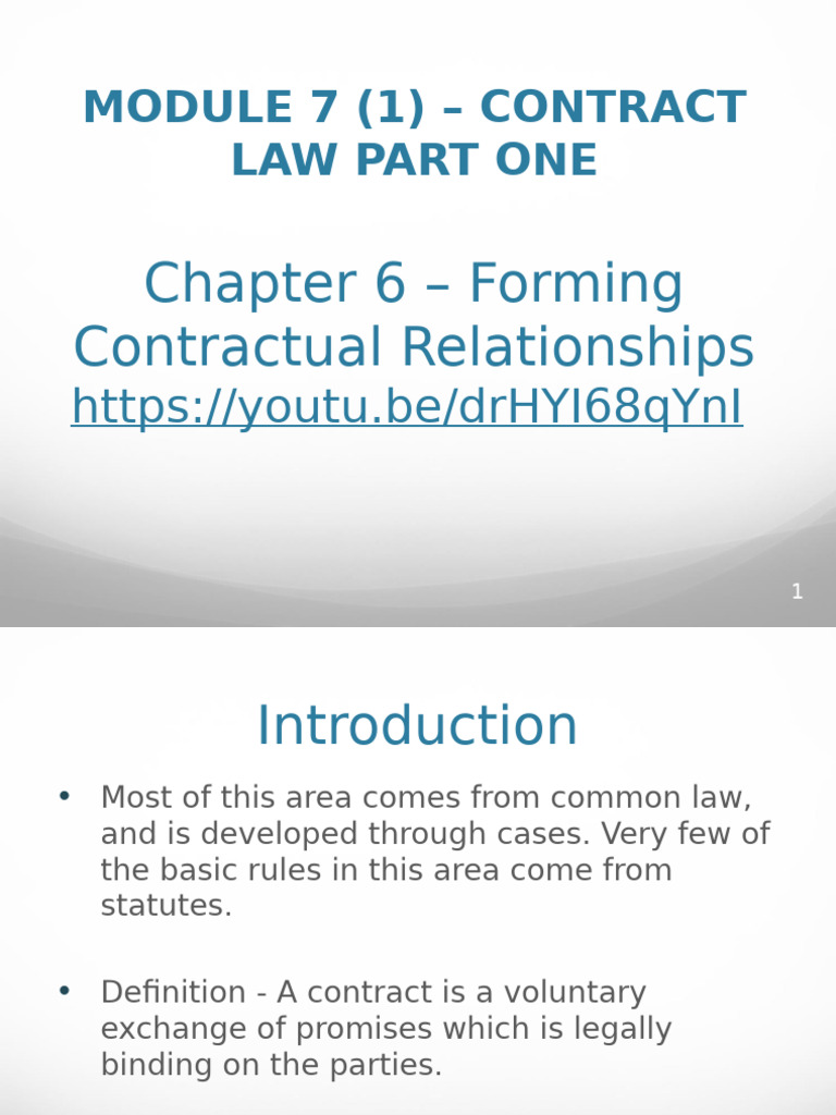 Module 7 (1) - Contracts | PDF