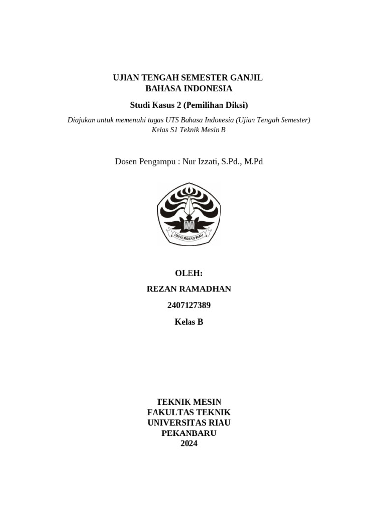 Uts Rezan Ramdhan (Fiks) | PDF