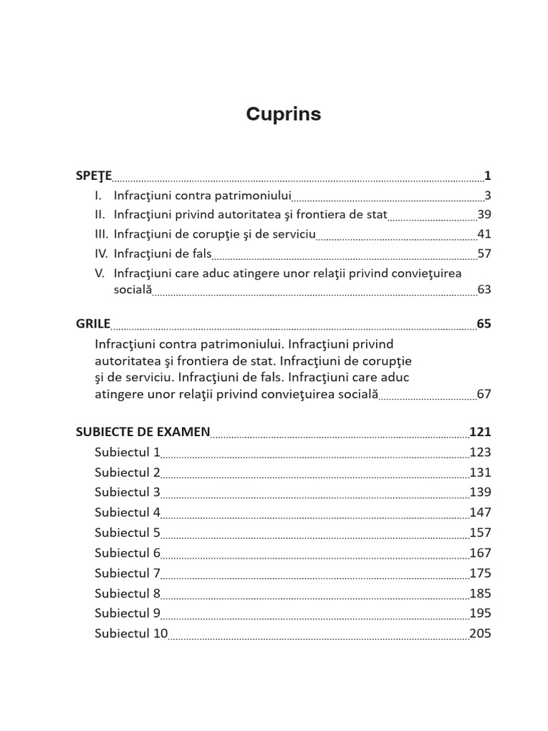 Drept Penal. Partea Speciala. Spete Si Grile. Infractiuni Contra ...