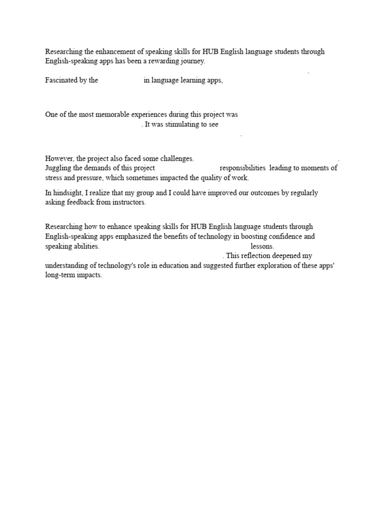 Personal Reflection Pdf