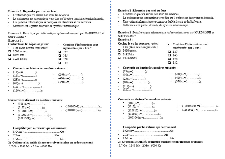Exercice Lec 1 | PDF