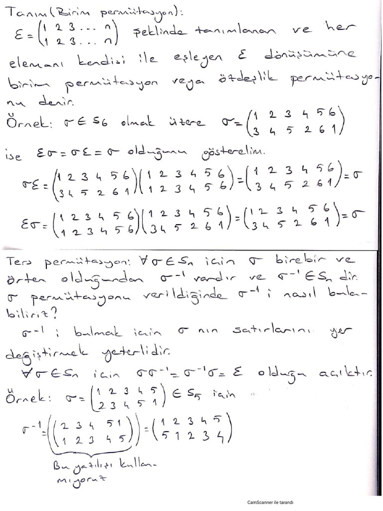 MAT 104 Lineer Cebir II Ders Notu 7 | PDF