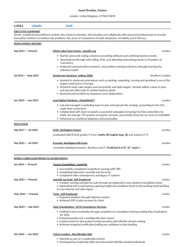 Jamal Ibrahim CV | PDF