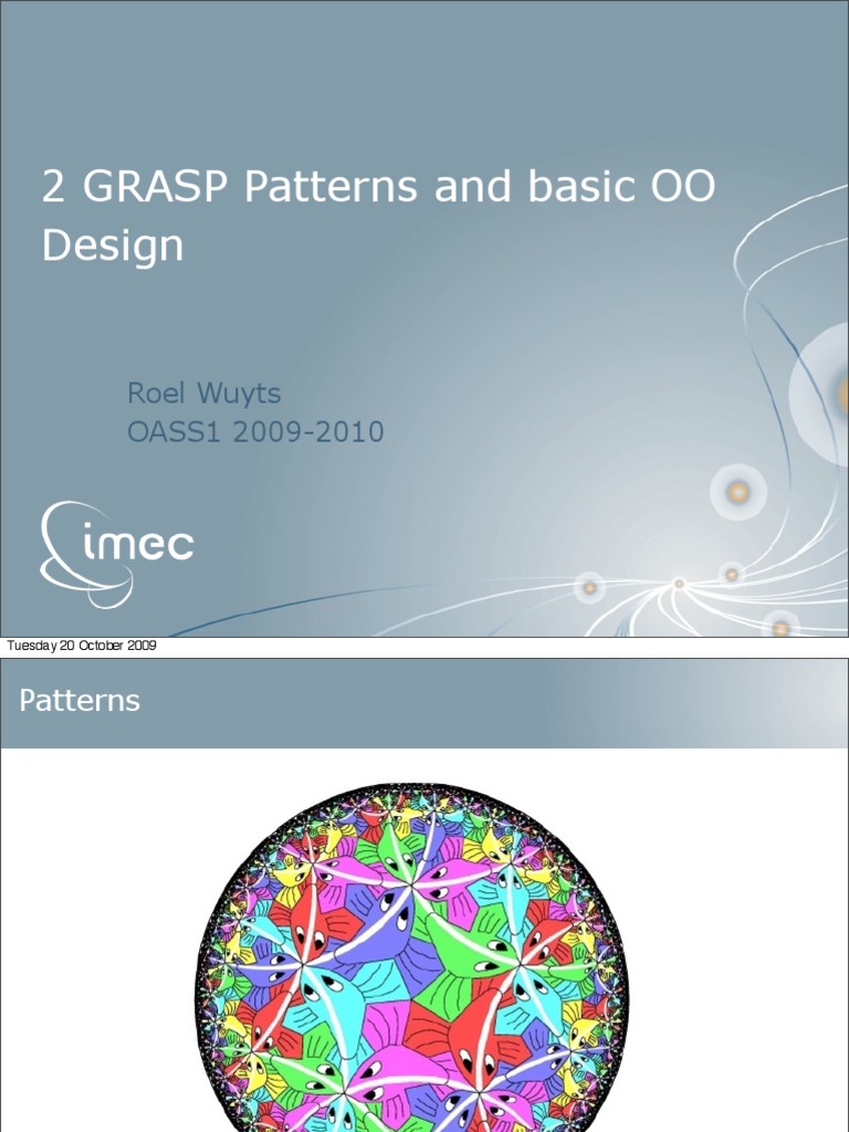 GRASP Patterns and Basic OO | PDF | Model–View–Controller | Inheritance ...