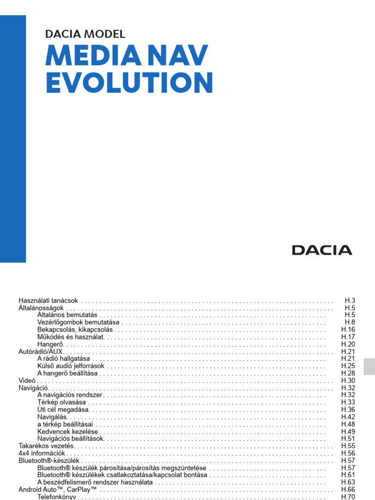 Dacia MEDIA NAV Evolution | PDF | Electronic Engineering | Mass Media