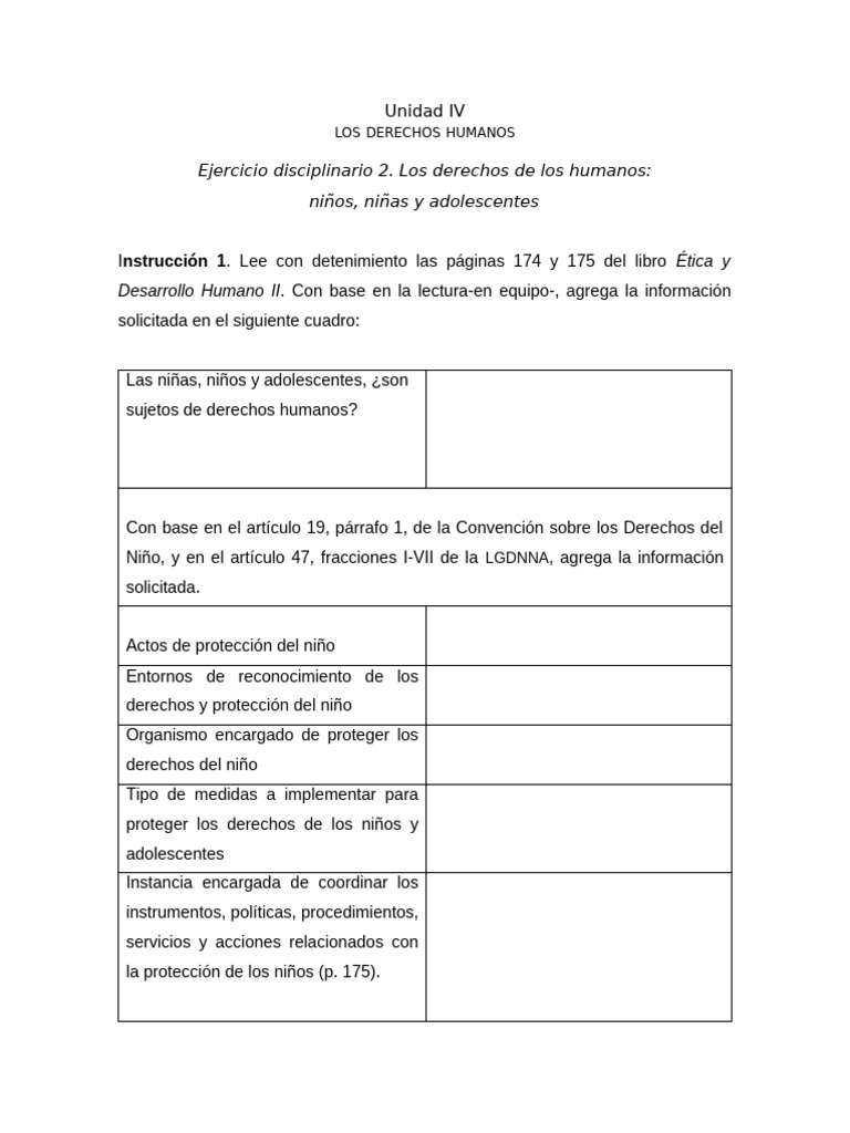 Copia de ÉyDH-2-U4-EJERCICIO DISCIPLINARIO 2 - LOS DERECHOS DE LOS ...