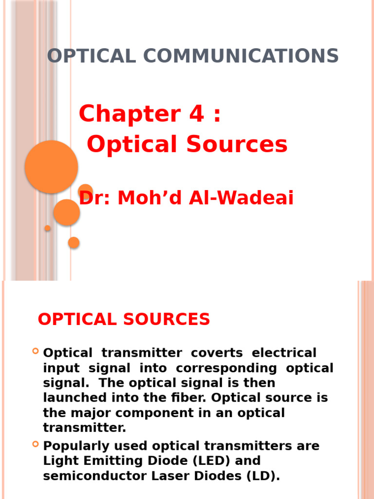 Optical - Fiber-Optical Sources | PDF
