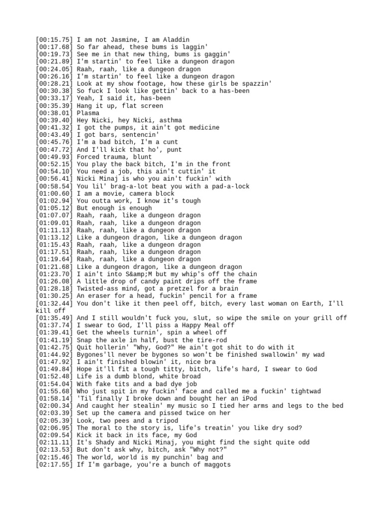 Roman's Revenge (Feat-1. Eminem) | PDF