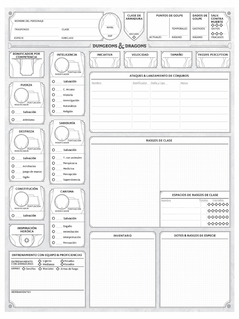 Hoja DND 5.5 Editada | PDF