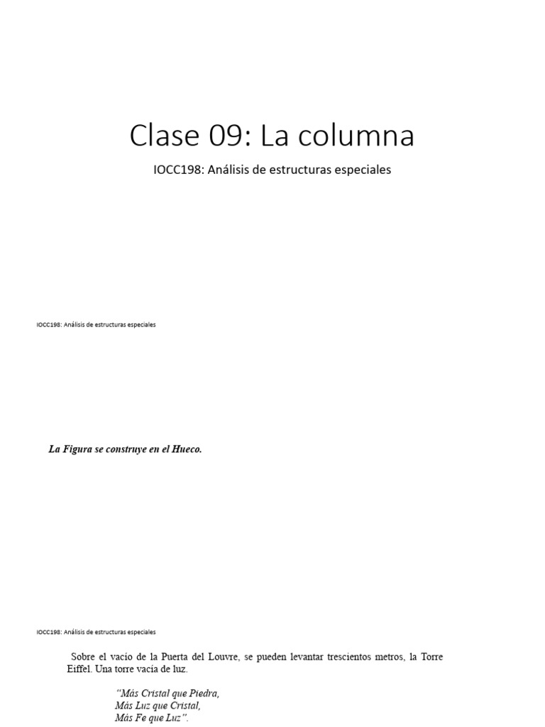 Clase 09 - La Columna | PDF