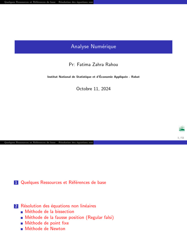 Analyse Numerique | PDF