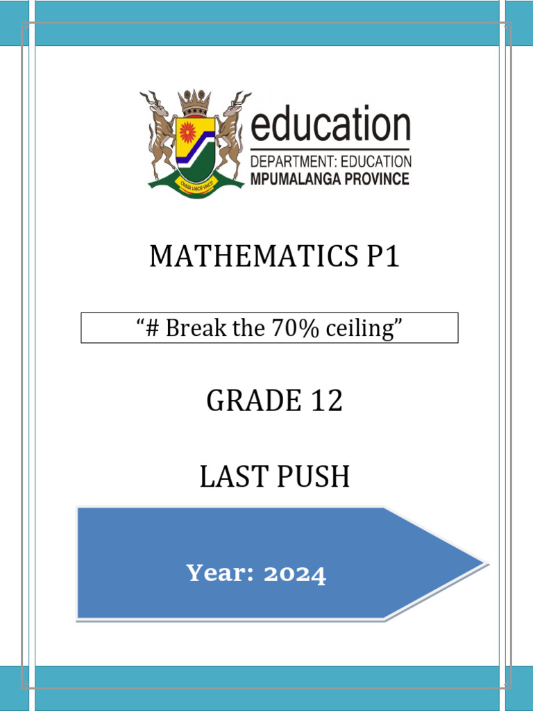 MP Mathematics p1 Last Push-1 | PDF