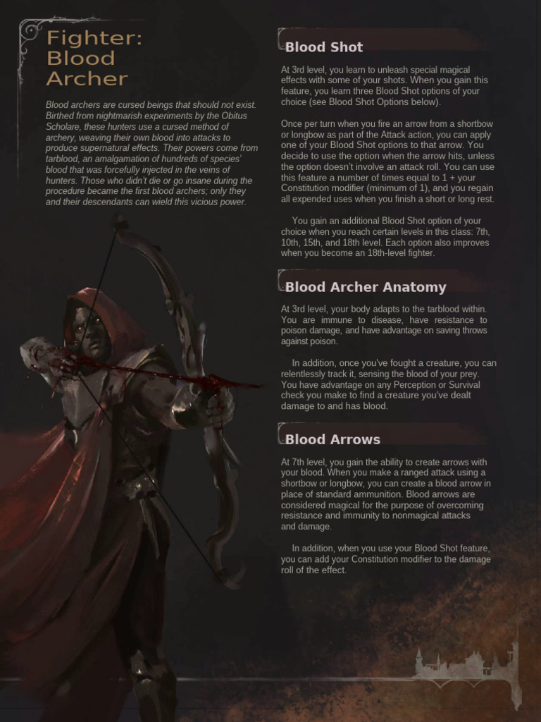 Fighter Blood Archer | PDF