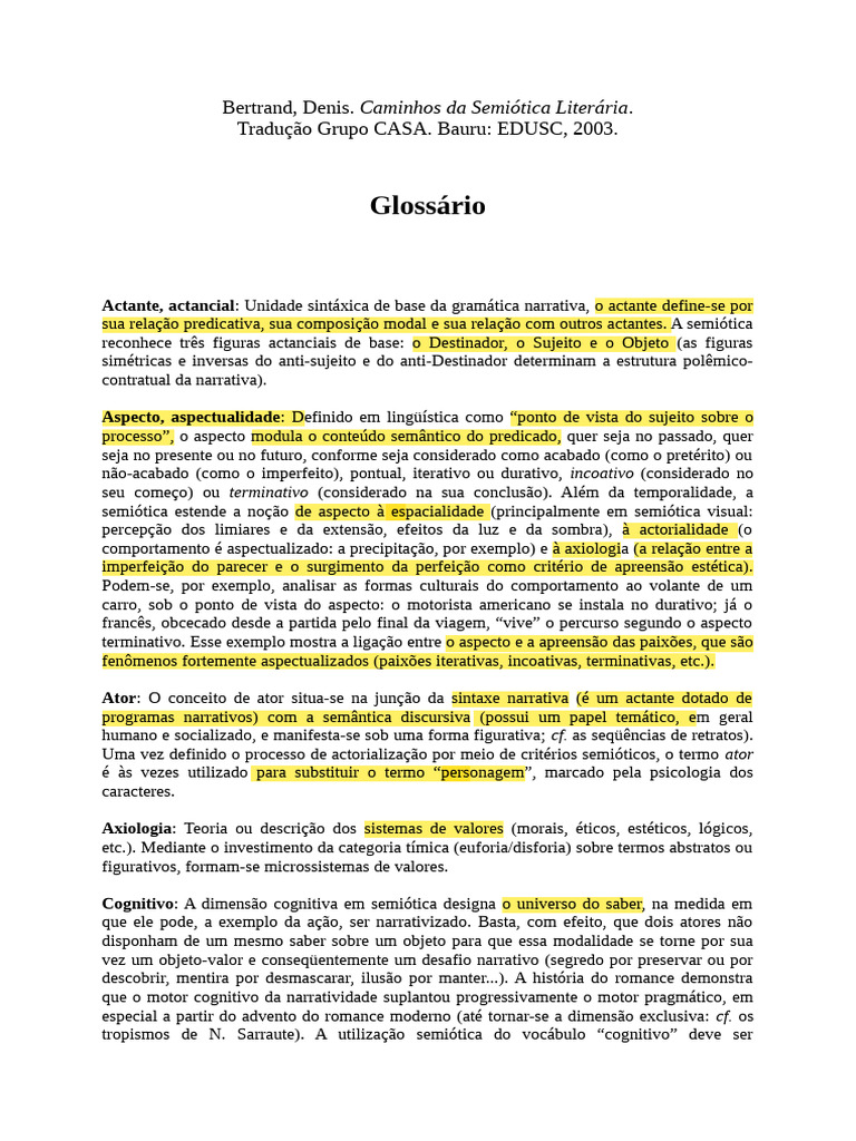 Texto 3 - Bertrand - CSL - Glossario | PDF