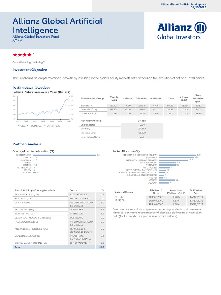 SG Allianz Global Artificial Intelligence Factsheet en | PDF