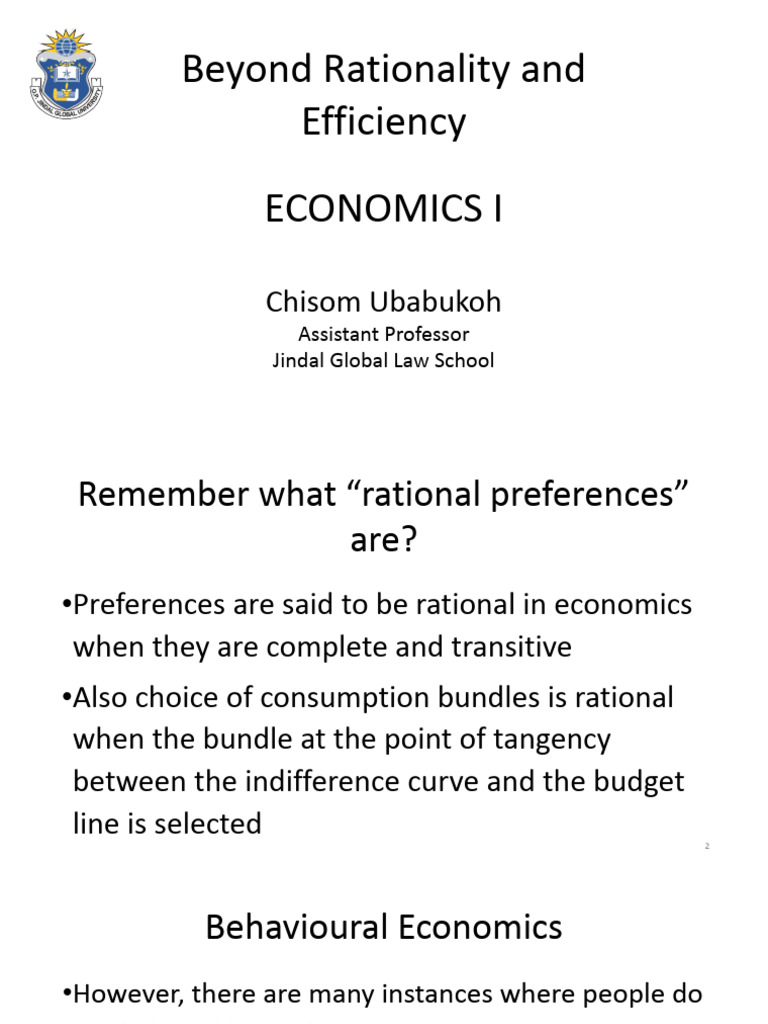 Beyond Rationality and Efficiency | PDF