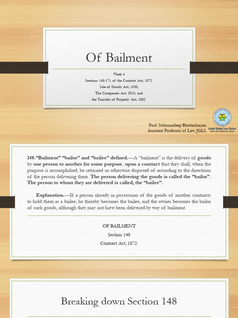 Week 4 - Bailment | PDF