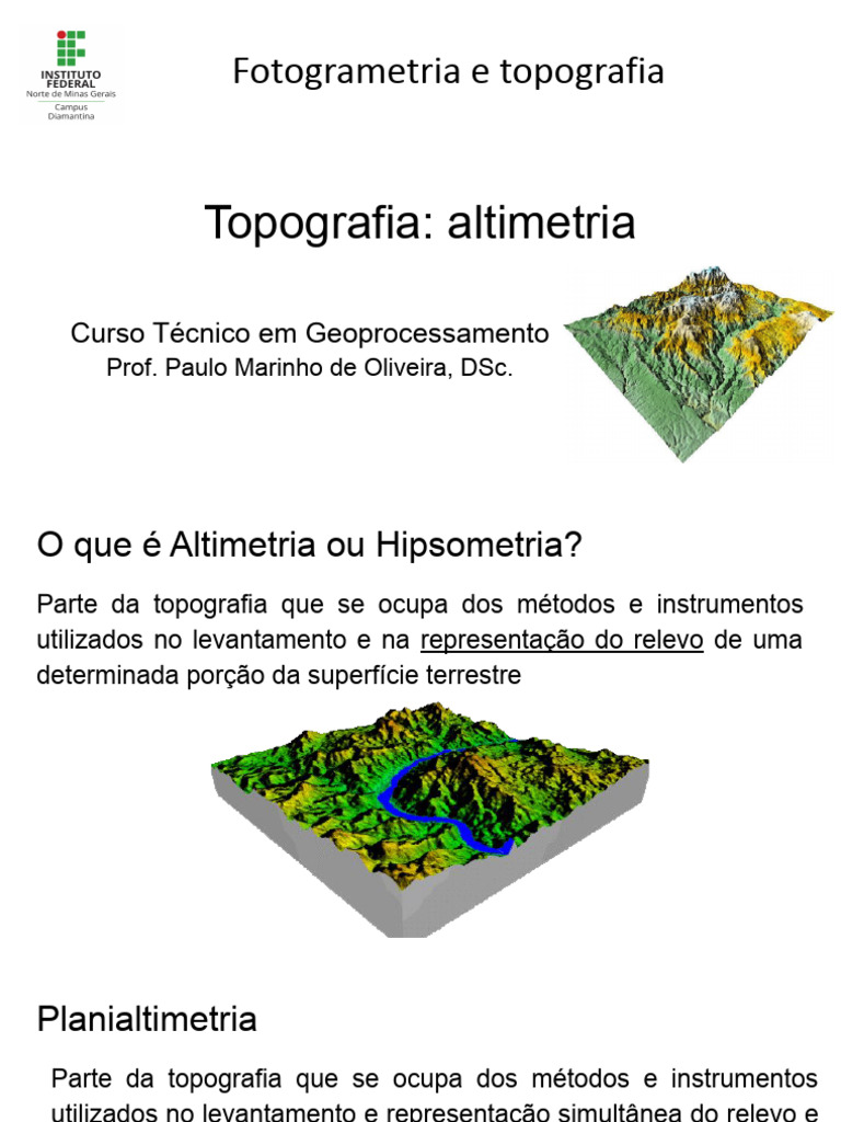 Aula 4 - Topografia - Altimetria | PDF