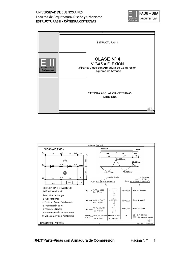 T04-Vigas 3°parte - Vigas Con Armadura de Compresión | PDF