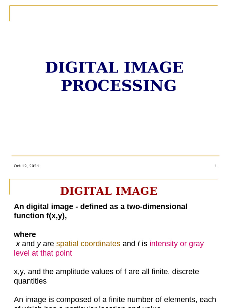 DIP-Unit I and II | PDF