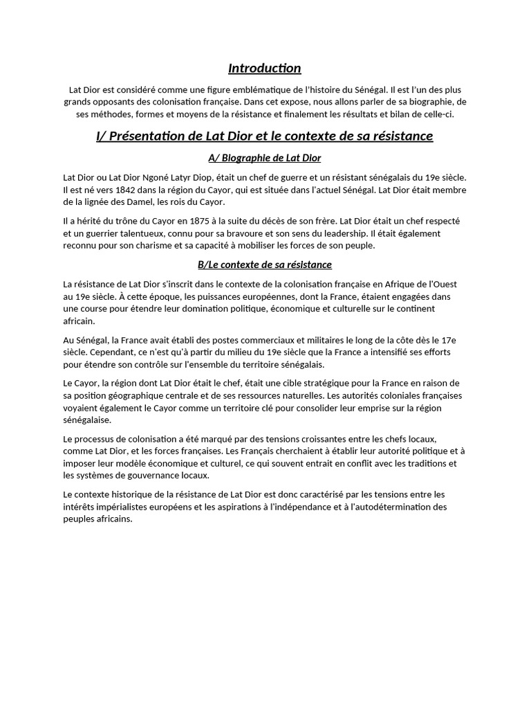 Lat dior | PDF