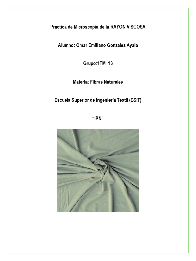 Rayon Viscosa | PDF