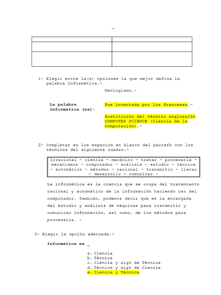 Practica 1 - Informatica datos e informacion | PDF