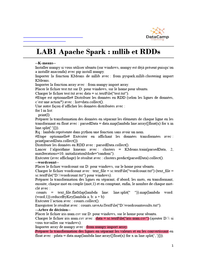 LAB1 Spark | PDF