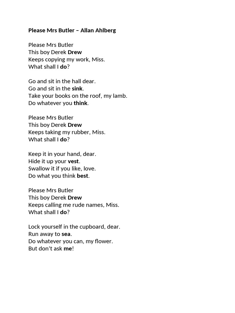 Poems To Learn | PDF