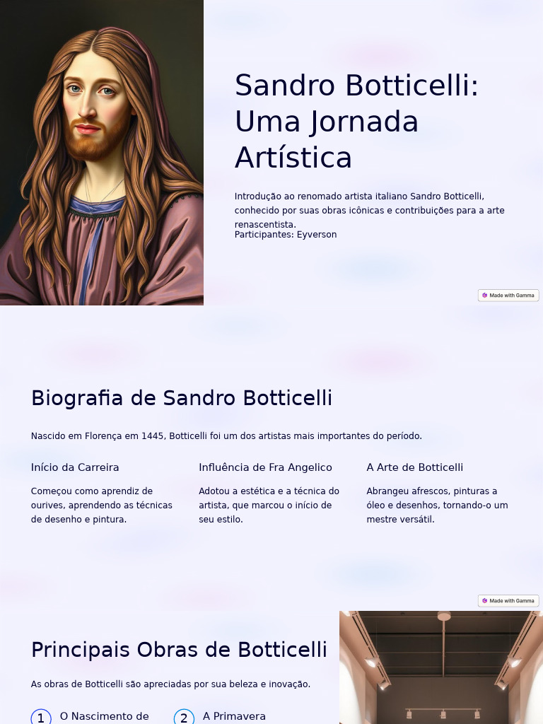Sandro Botticelli Uma Jornada Artistica | PDF