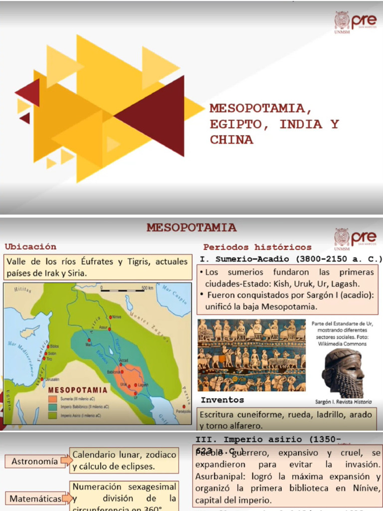Historia Sem3 (Mesopotamia, Egipto, China e India) | PDF