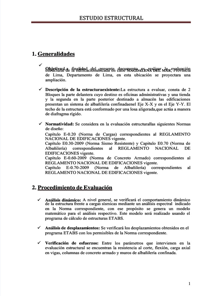 PDF Modelo Informe Evaluacion Estructural Compress | PDF