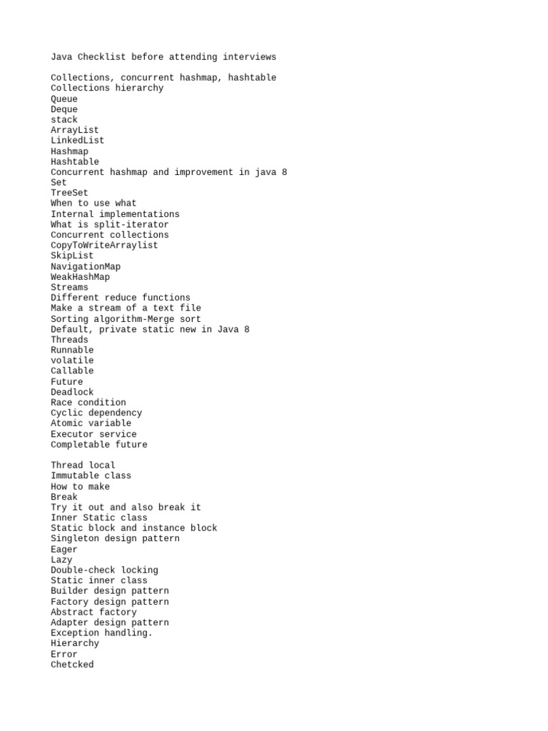 Java Before Interview | PDF