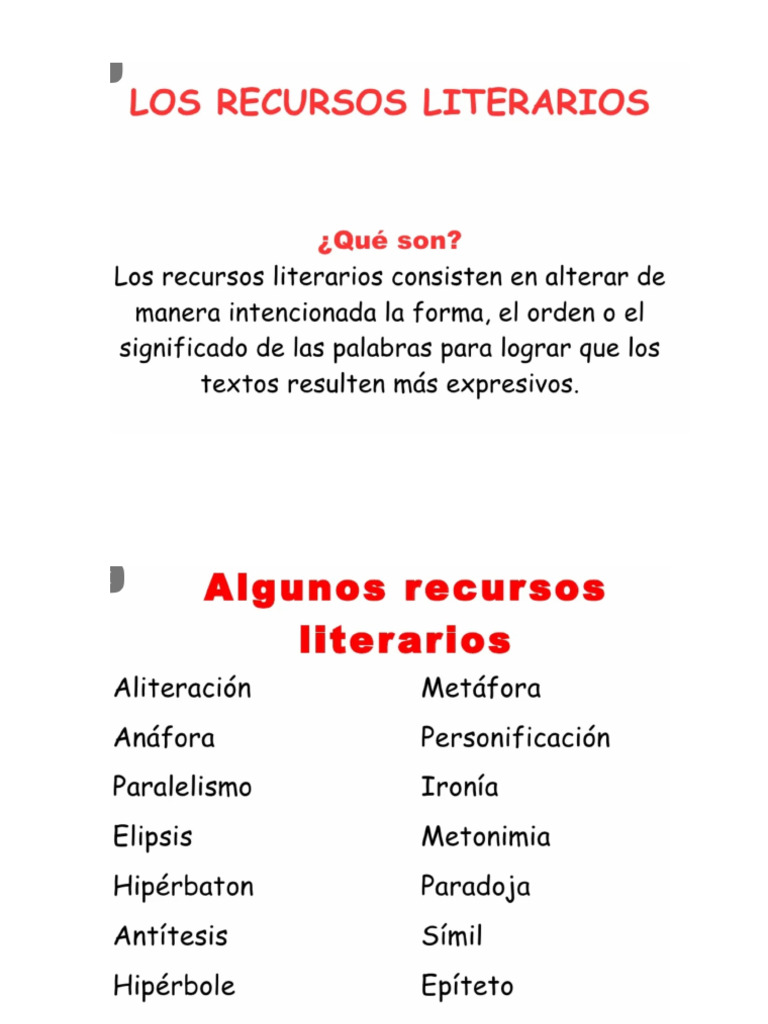 recursos literarios castellano | PDF