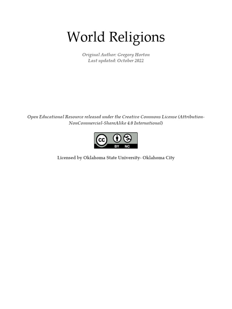 World Religions Chapter 1 Horton | PDF