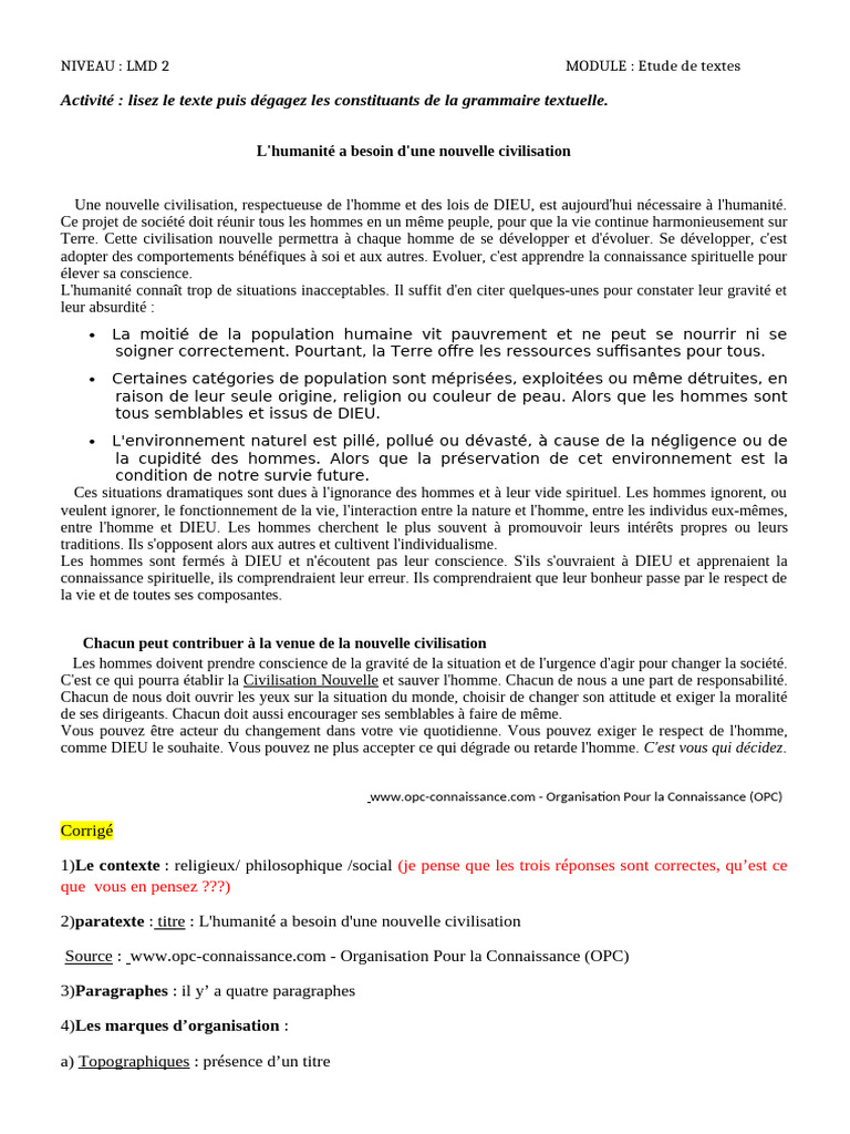 Exercice Sur Le 1er Cours 2 Pdf
