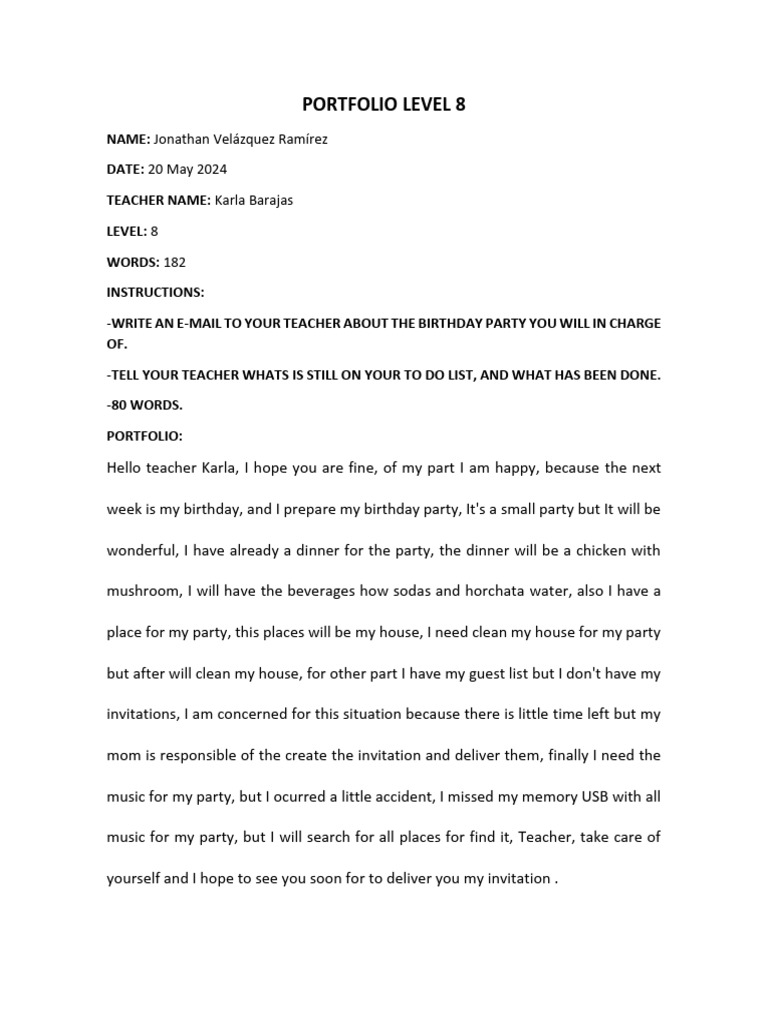 Portfolio Level 8 | PDF