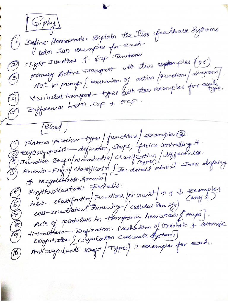 Important Qs-Physio | PDF