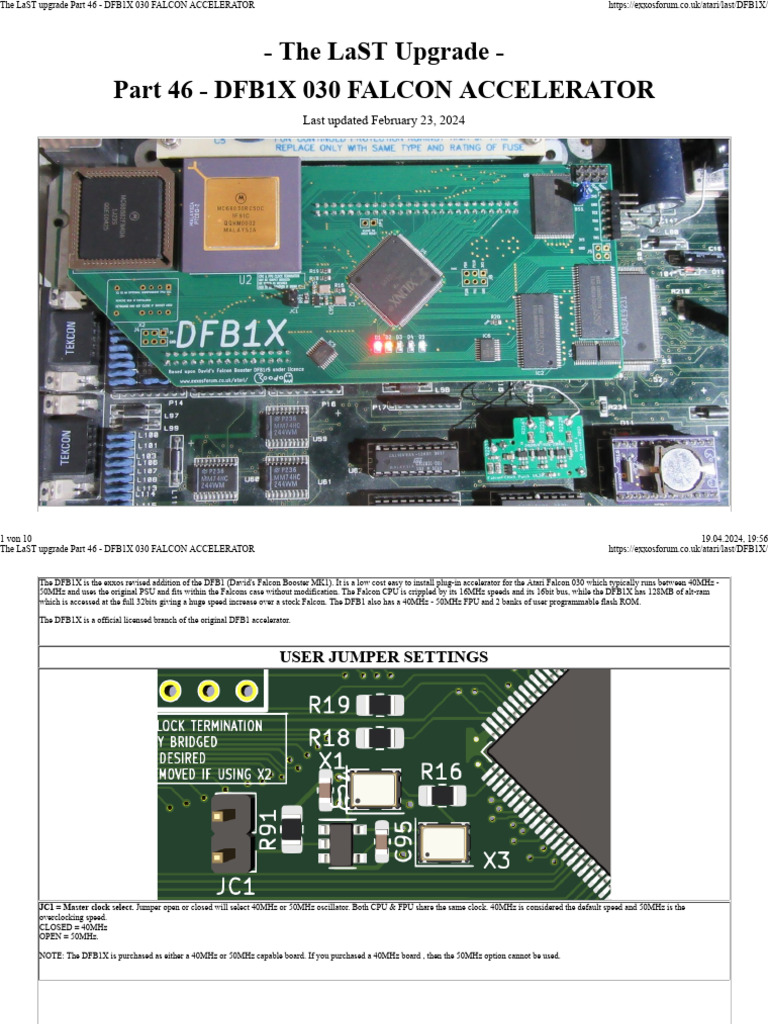 DFB1X 030 Falcon Accelerator | PDF | Booting | Central Processing Unit