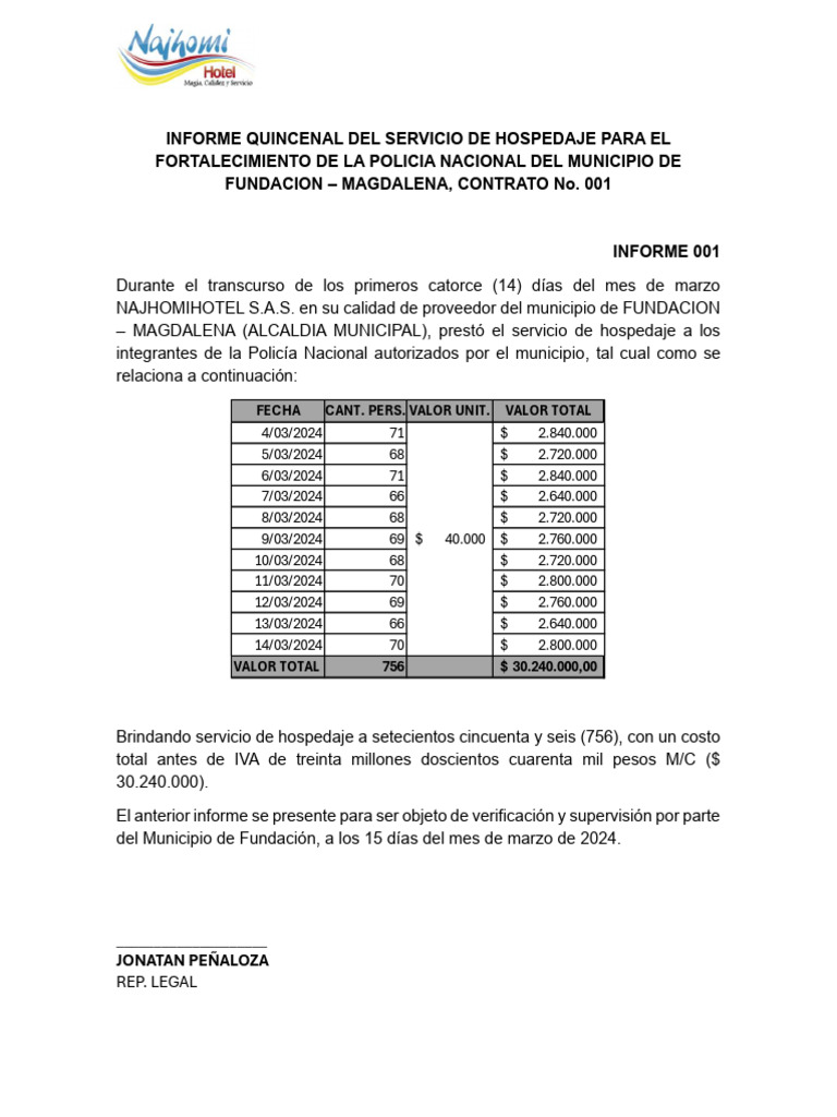 INFORME 001 ALCALDIA | PDF