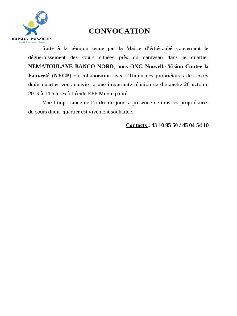 CONVOCATION Diaby | PDF