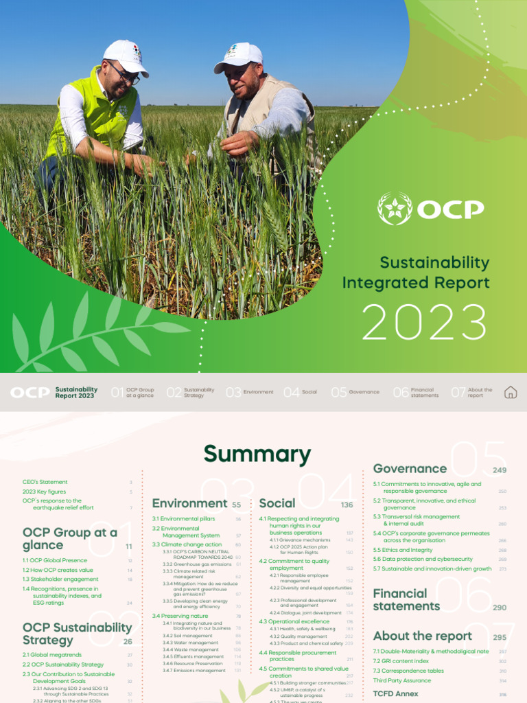 OCP Sustainbility Report 2023 | PDF