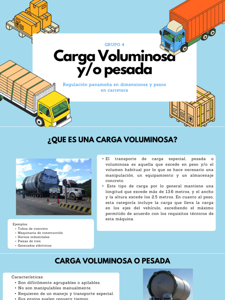 Cargas Voluminosas o Pesadas | PDF