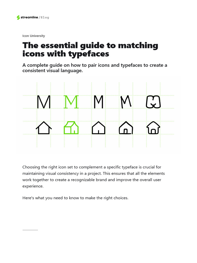 The Essential Guide To Matching Icons With Typefaces | PDF