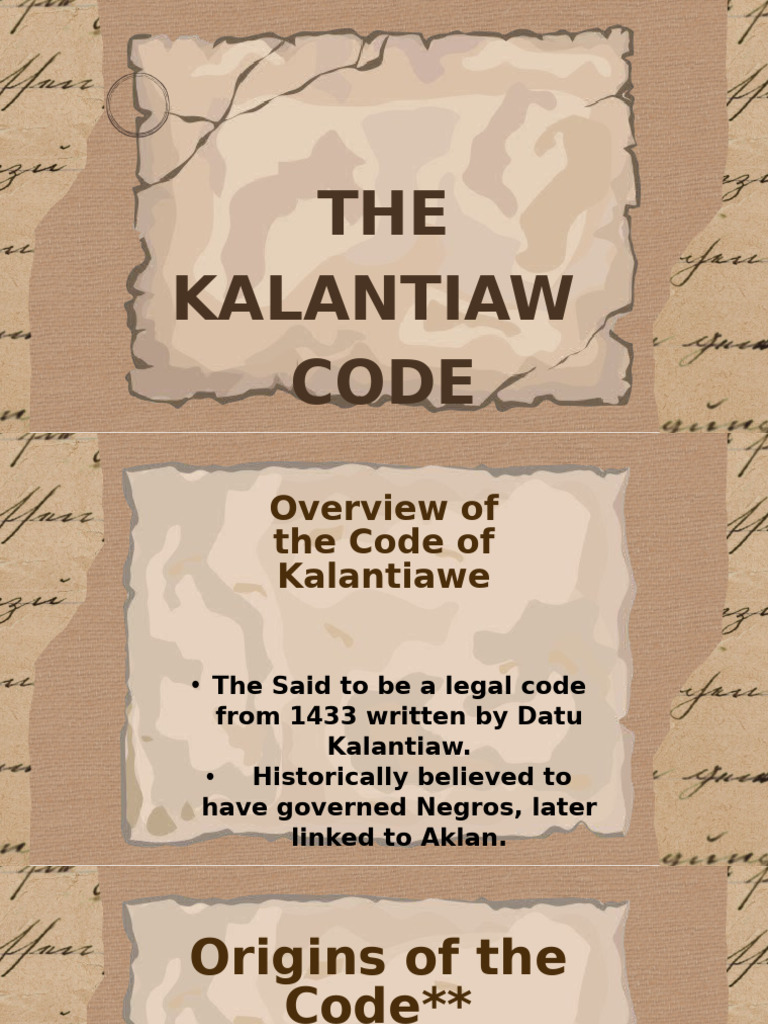 The Kalintiaw Code | PDF