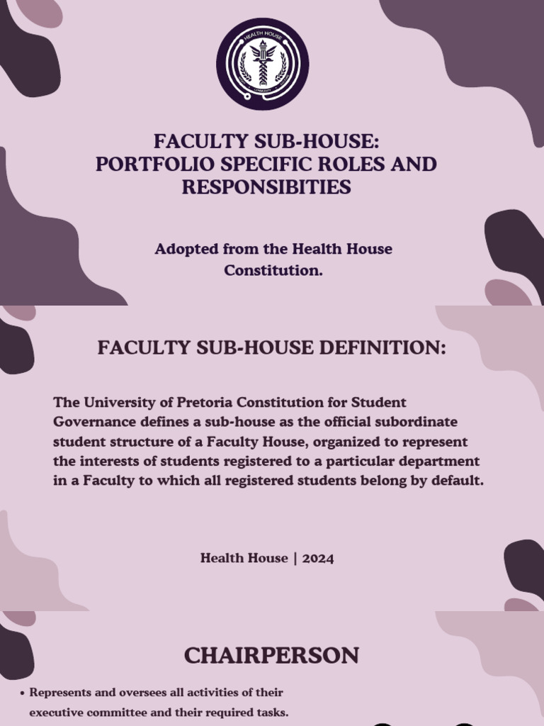 Sub House Roles and Responsibilities - zp250323 | PDF