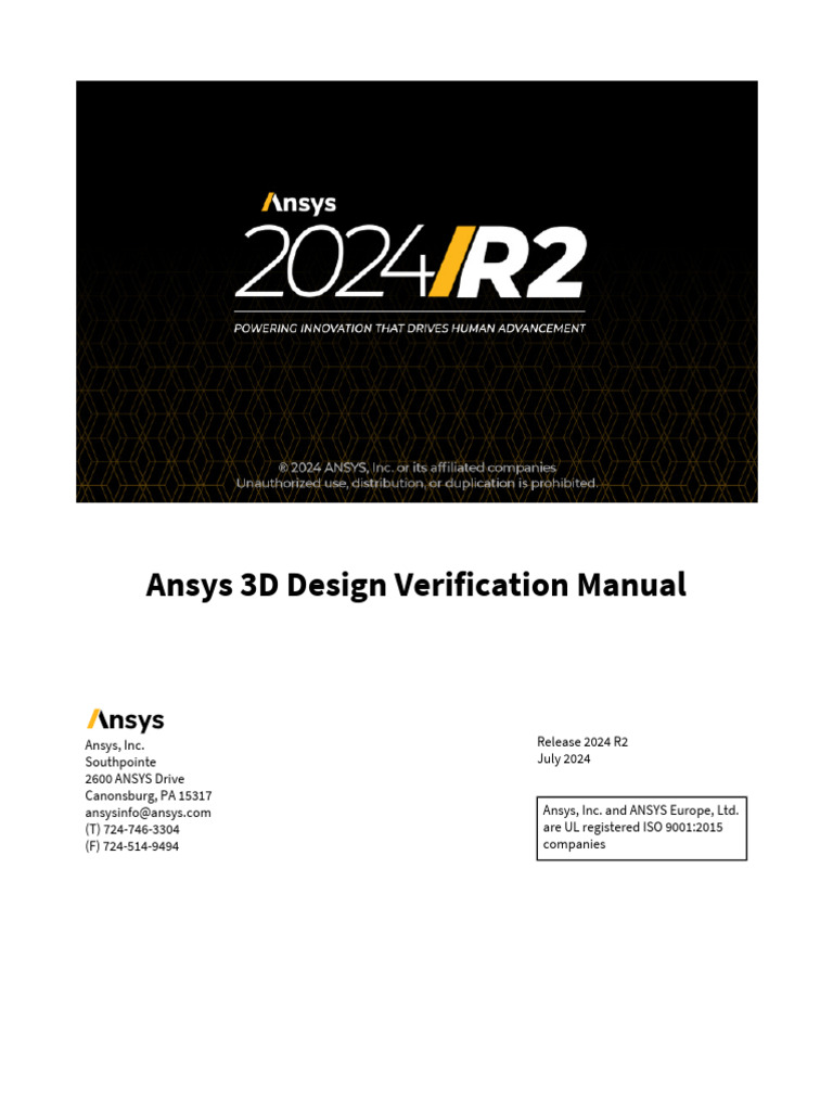 Ansys 3D Design Verification Manual | PDF